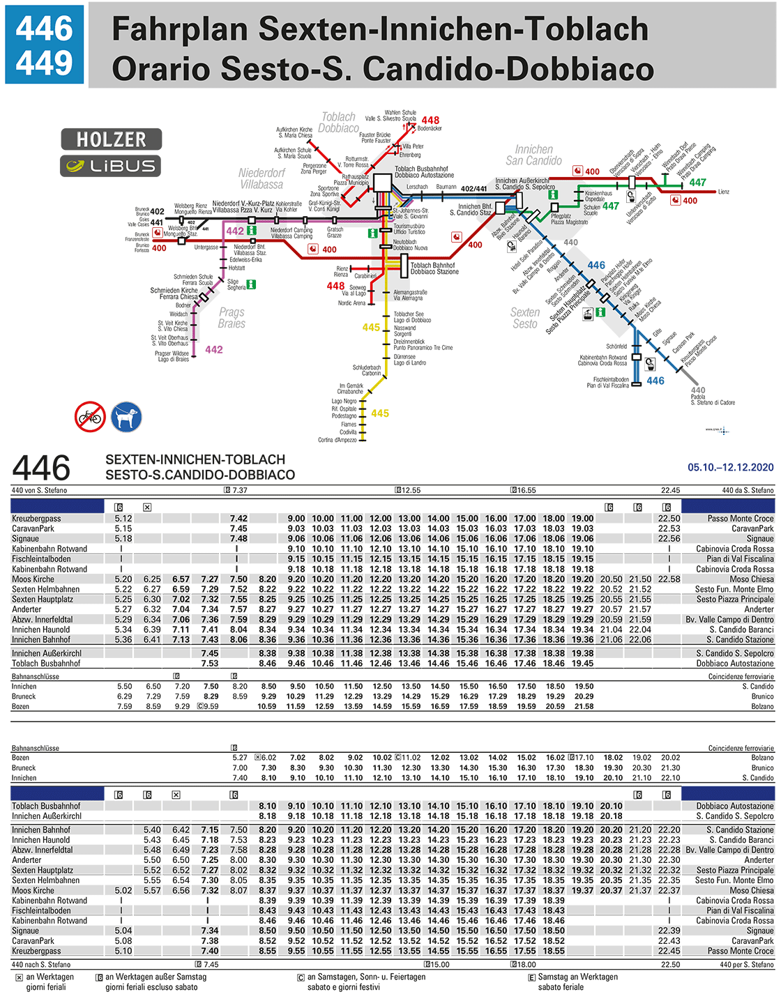 Liniendienst: Busfahrplan im Pustertal - Holzer Busreisen